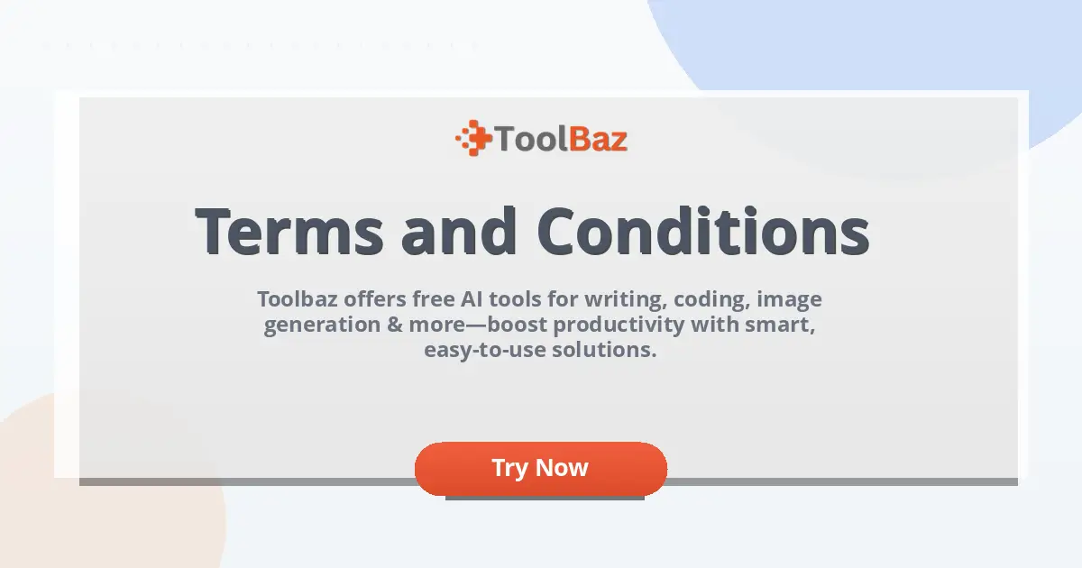 Terms and Conditions | ToolBaz.com