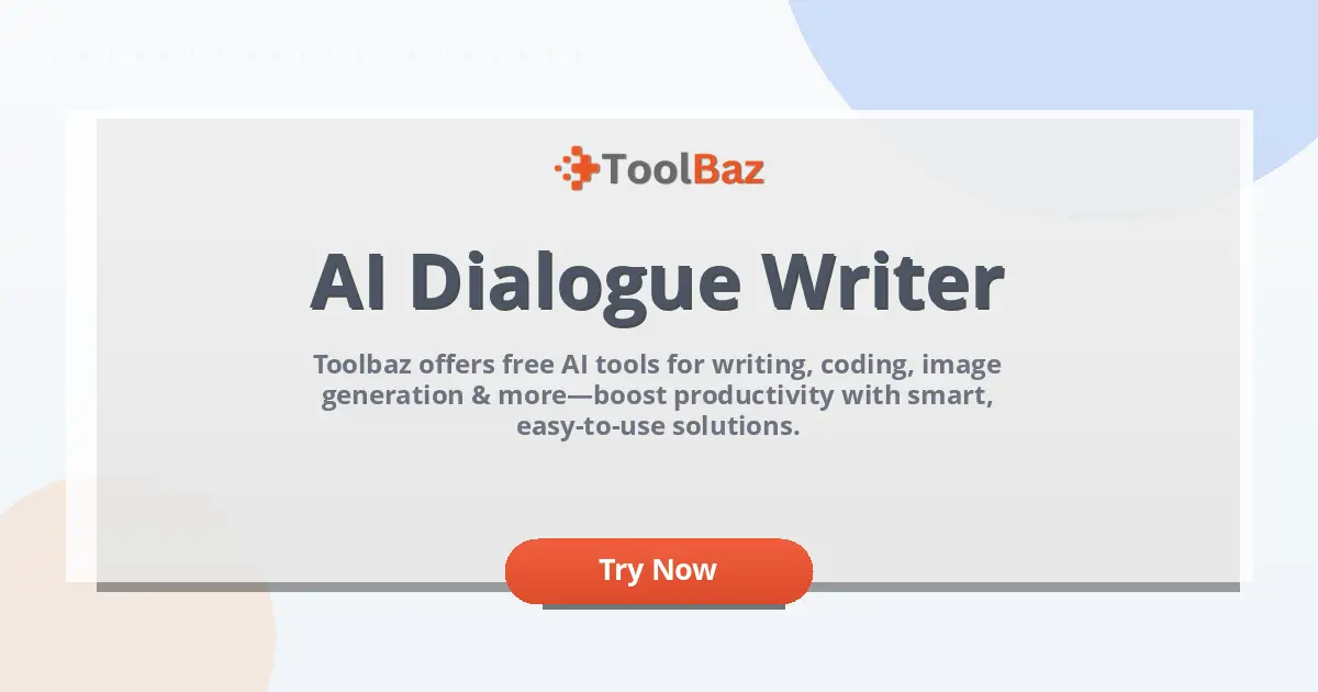 [FREE] AI Dialogue Writer - (No Login & Unlimited)