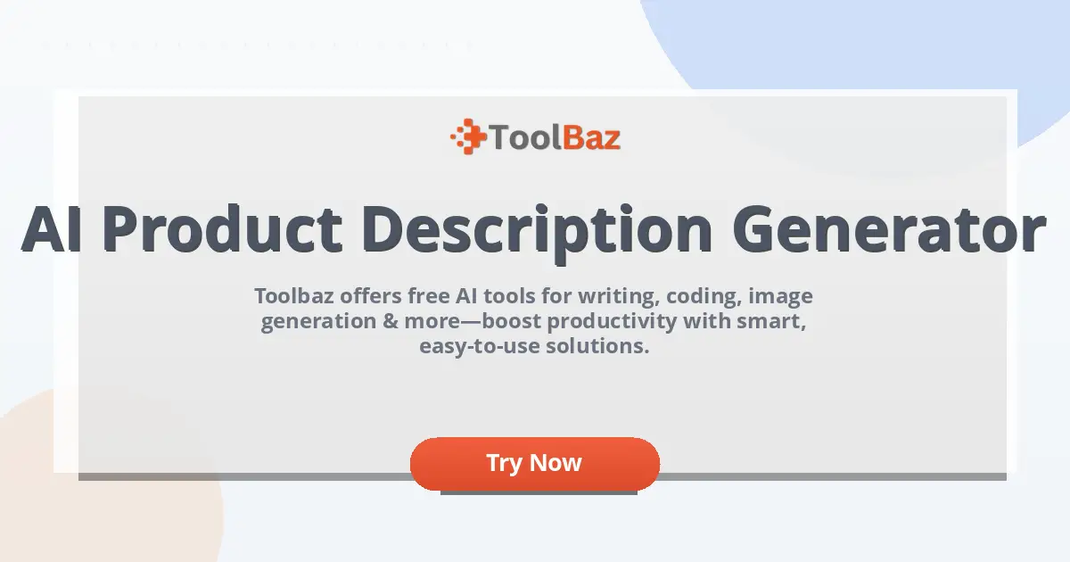 [FREE] AI Product Description Generator - (No Login & Unlimited)