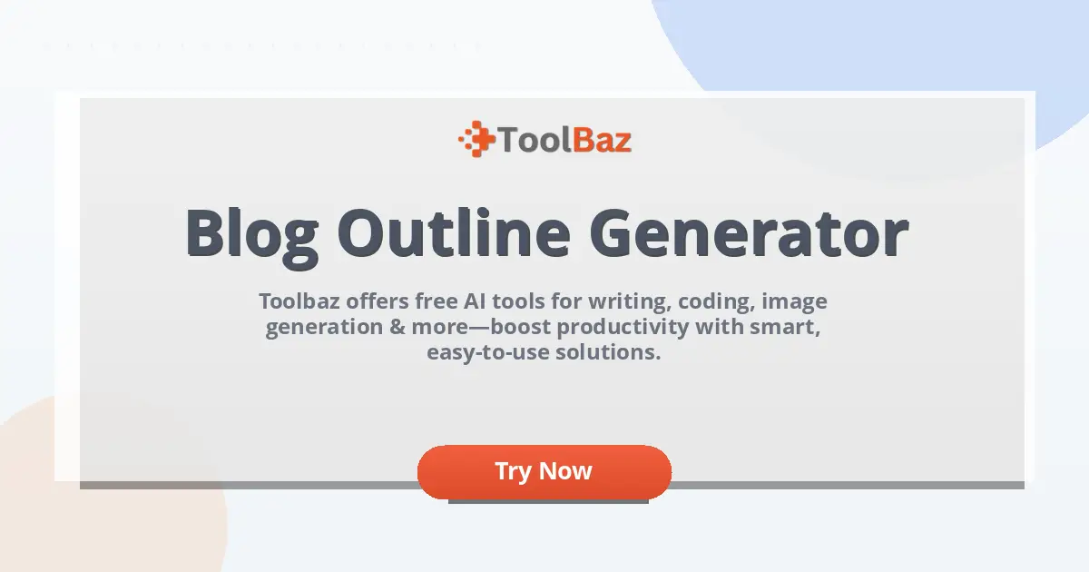 [FREE] Blog Outline Generator - (No Login & Unlimited)