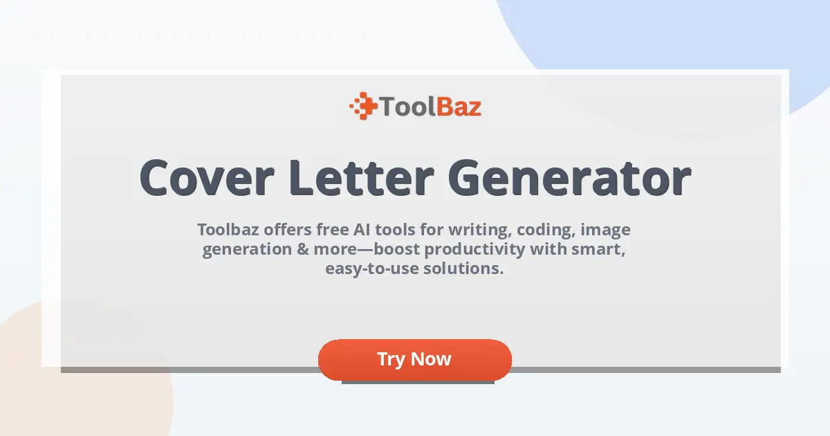 [FREE] Cover Letter Generator - (No Login & Unlimited)