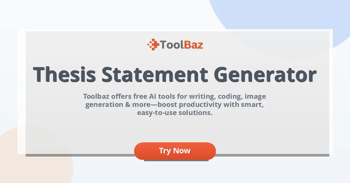 [FREE] Thesis Statement Generator - (No Login & Unlimited)